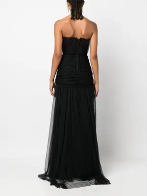 ANA RADU Corset-style Maxi Dress - Black