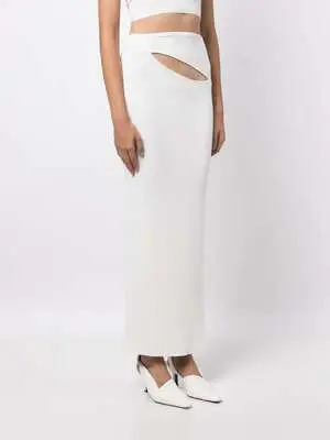 Christopher Esber Cut-out Maxi Skirt - White