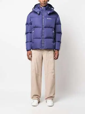Palm Angels Logo-print Hooded Track Down Jacket