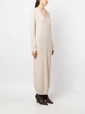 Brunello Cucinelli V-neck Knitted Dress