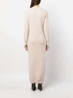 Brunello Cucinelli V-neck Knitted Dress