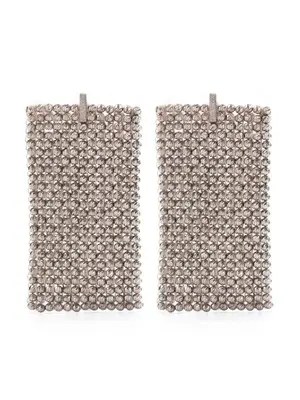 Brunello Cucinelli Rectangular Mesh Earrings