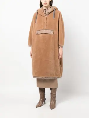 Brunello Cucinelli Faux-fur Midi Cape