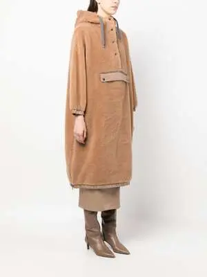 Brunello Cucinelli Faux-fur Midi Cape