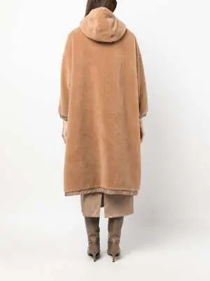 Brunello Cucinelli Faux-fur Midi Cape