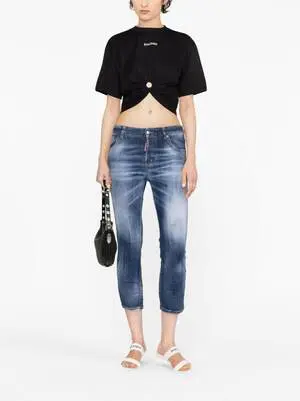 Dsquared2 Distressed Cropped Jeans