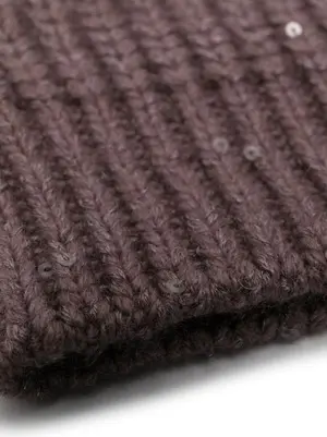 Brunello Cucinelli Sequin-embellished Knit Beanie
