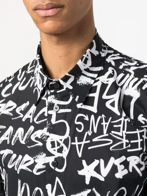 Versace Logo-print Cotton Shirt