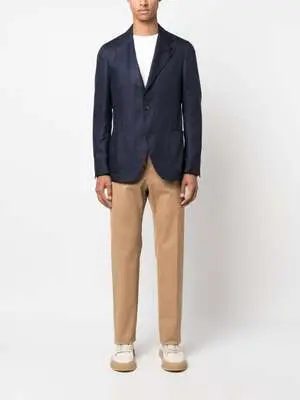 LARDINI Brooch-detail Single-breasted Blazer