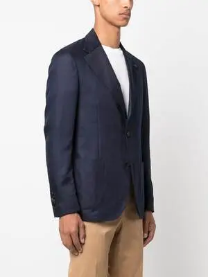 LARDINI Brooch-detail Single-breasted Blazer
