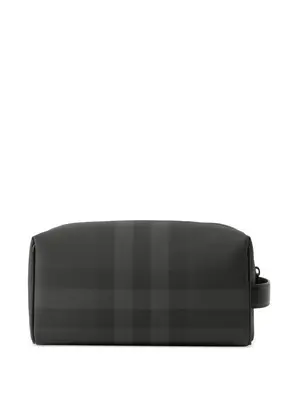 Burberry Checked Leather Travel Pouch