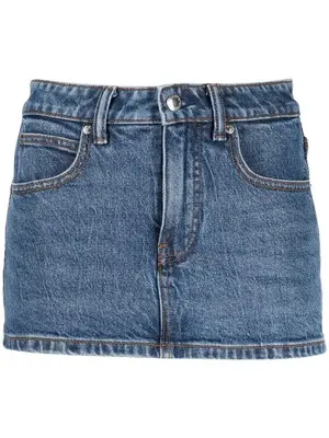 Alexander Wang Mid-rise Denim Skort - Blue