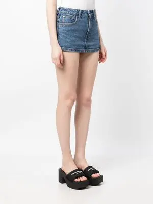 Alexander Wang Mid-rise Denim Skort - Blue