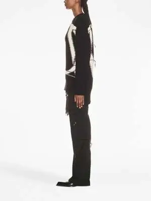 Off-White Maxi Logo-intarsia Jumper - Black
