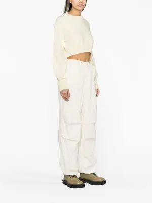 Heron Preston Open-back Cropped Wool Jumper