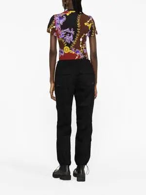 Versace Baroque-print Cotton T-shirt - Red