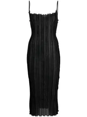 A. ROEGE HOVE Katrine Ribbed Midi Dress