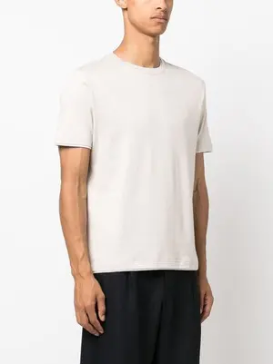Eleventy Crew-neck Cotton T-shirt - Neutrals