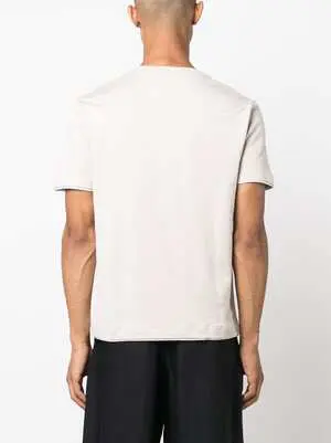 Eleventy Crew-neck Cotton T-shirt - Neutrals