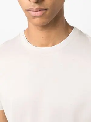 Eleventy Crew-neck Cotton T-shirt - Neutrals