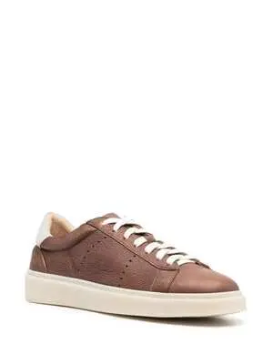 Eleventy Low-top Leather Sneakers