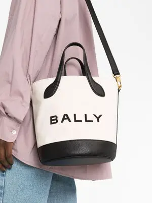 Bally Logo-print Leather Tote Bag