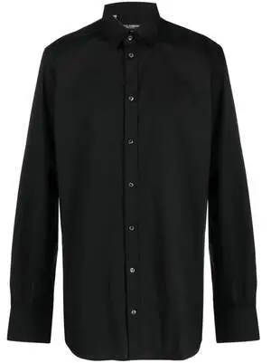 Dolce & Gabbana Long-sleeve Cotton-blend Shirt - Black