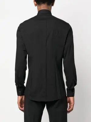 Dolce & Gabbana Long-sleeve Cotton-blend Shirt - Black