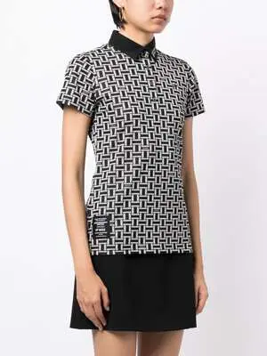 MASTER BUNNY EDITION Graphic-print Polo Top - Black