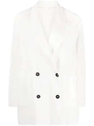 Brunello Cucinelli Double-breasted Cotton Blazer