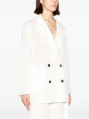 Brunello Cucinelli Double-breasted Cotton Blazer