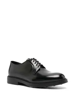DOUCAL'S Leather Derby Shoes - Black