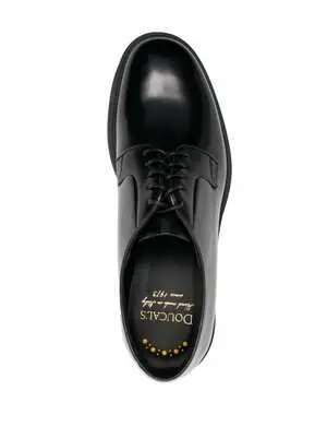 DOUCAL'S Leather Derby Shoes - Black