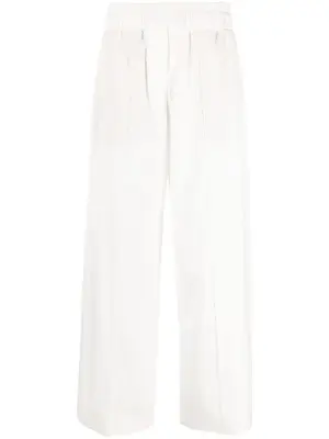 Brunello Cucinelli Exposed-seam Palazzo Trousers