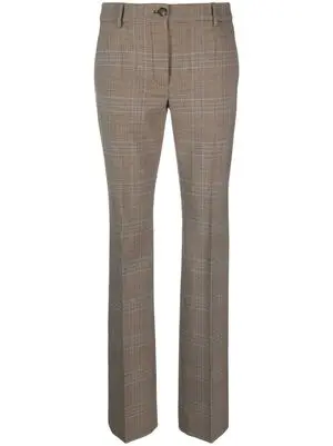 Moschino Checked Straight-leg Trousers