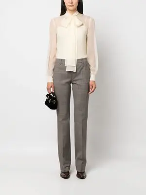Moschino Checked Straight-leg Trousers