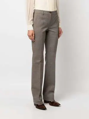 Moschino Checked Straight-leg Trousers