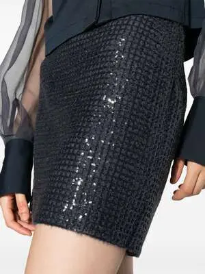 Brunello Cucinelli Sequin-embellished Miniskirt