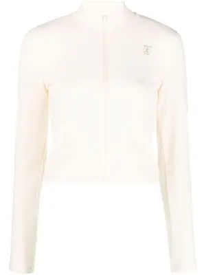 SPORTY & RICH Runner Zip-up Track Jacket - Neutrals