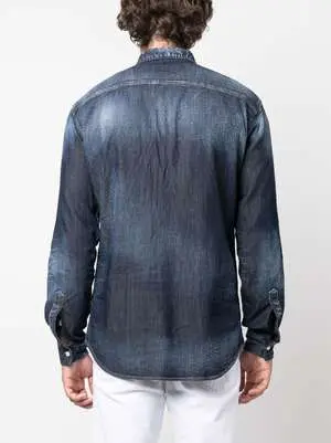 Dsquared2 Logo-plaque Denim Shirt