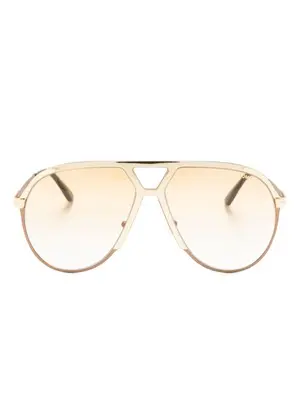 TOM FORD Xavier Oversize Sunglasses - Gold