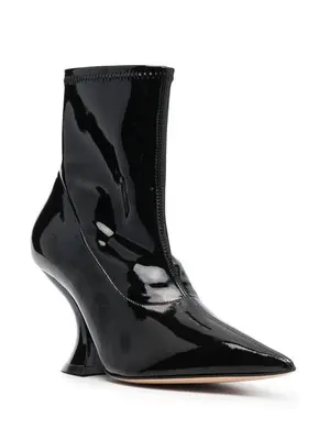 Casadei Elodie 80mm Leather Ankle Boots