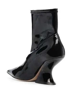 Casadei Elodie 80mm Leather Ankle Boots