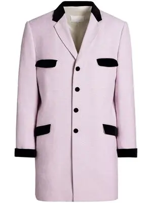 MAISON MARGIELA Contrast-trim Single-breasted Jacket - Pink