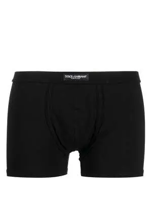 Dolce & Gabbana Logo-patch Elasticated-waist Boxers - Black