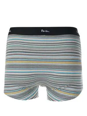 Paul Smith Logo-waistband Striped Boxers - Blue