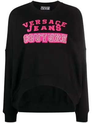 Versace Crystal-embellished Logo Sweatshirt