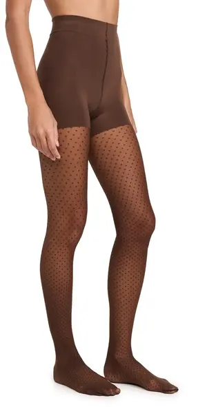 Wolford Control Dots Tights - Umber