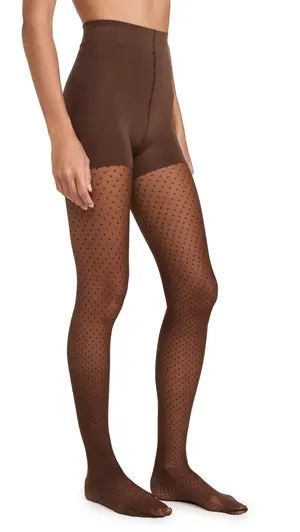 Wolford Control Dots Tights - Umber