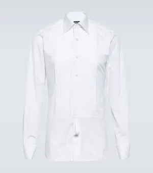 TOM FORD Cotton Voile Tuxedo Shirt - White